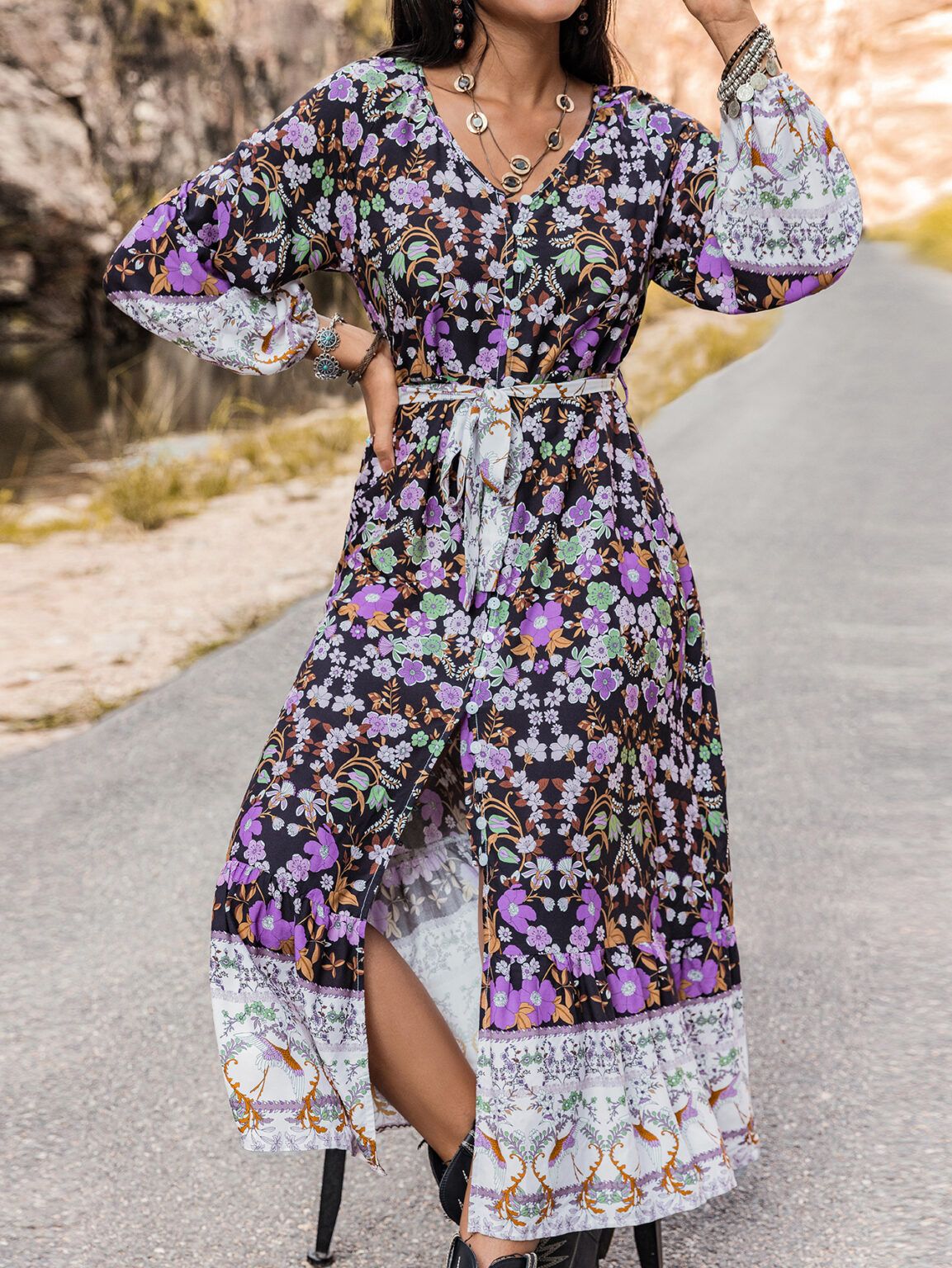 Boho Dress Autumn Floral Elegance | Bohemian, Hippie & Gypsy Fashion ...