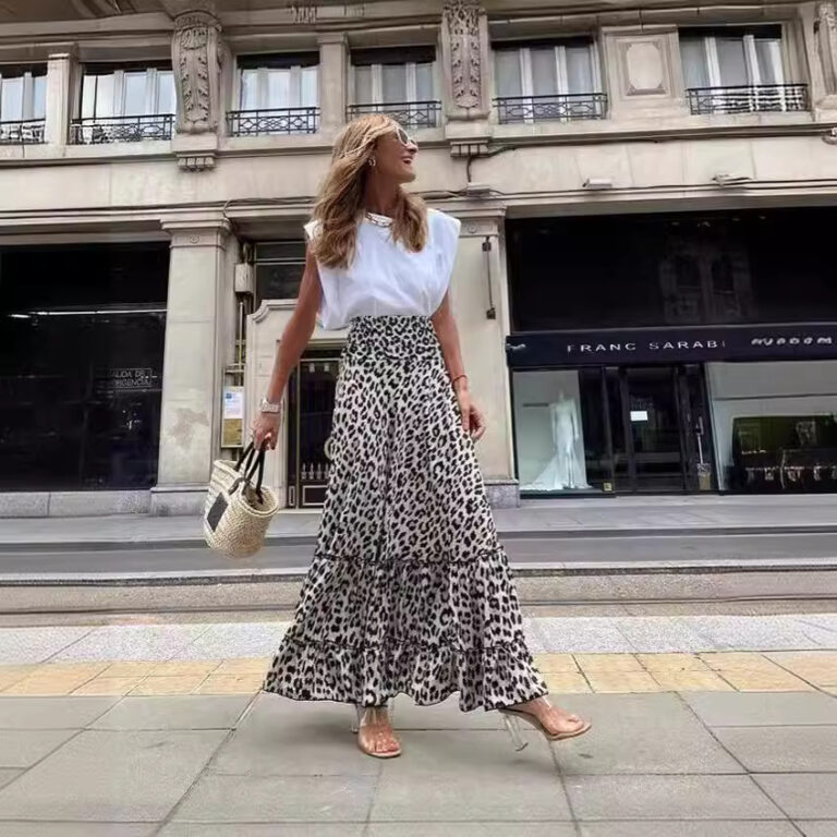 Boho Leopard Print Maxi Skirt | Bohemian, Hippie & Gypsy Fashion | USA ...